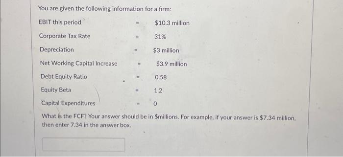 [Solved] You are given the following information f | SolutionInn