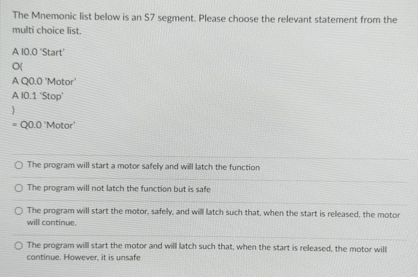 [Solved] The Mnemonic list below is an $7 segment. | SolutionInn