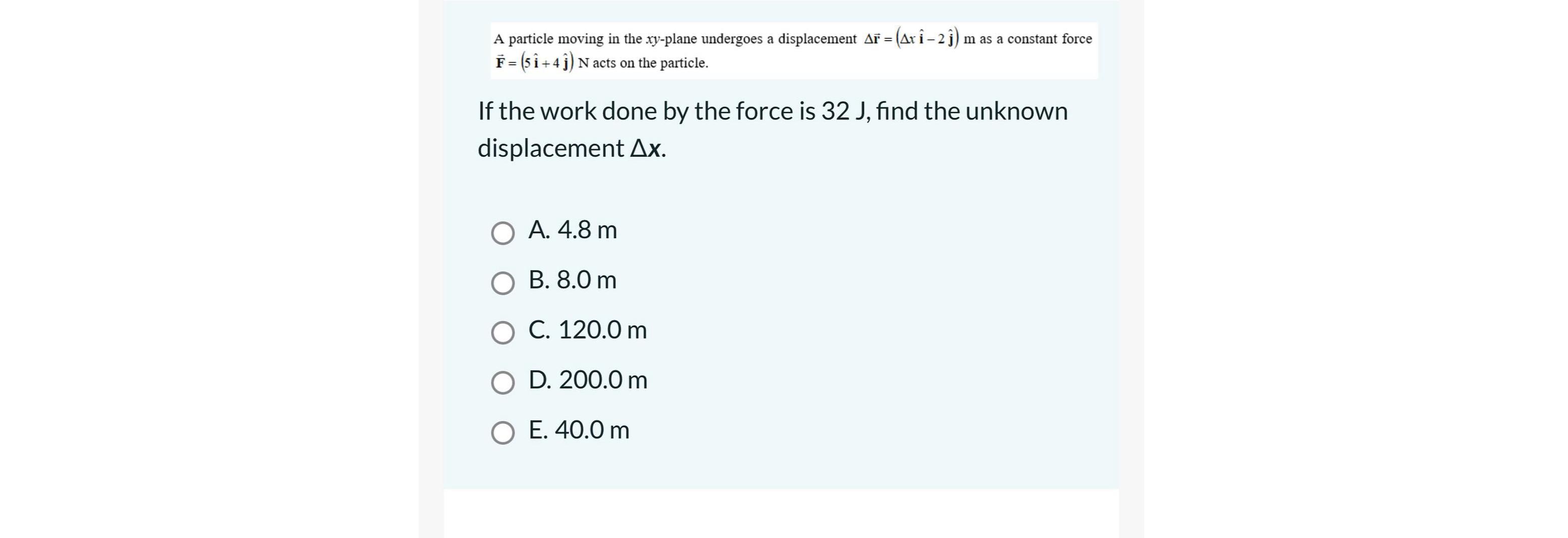 [Solved] A particle moving in the xy-plane undergo | SolutionInn