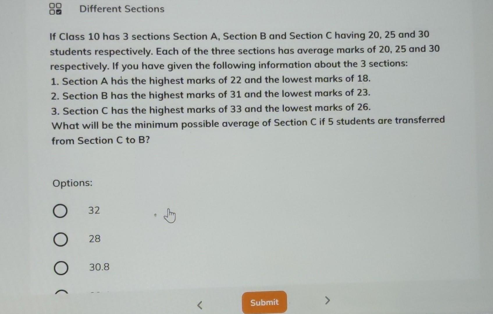 [SOLVED] Different Sections If Class 10 has 3 sections Section A, Section | SolutionInn