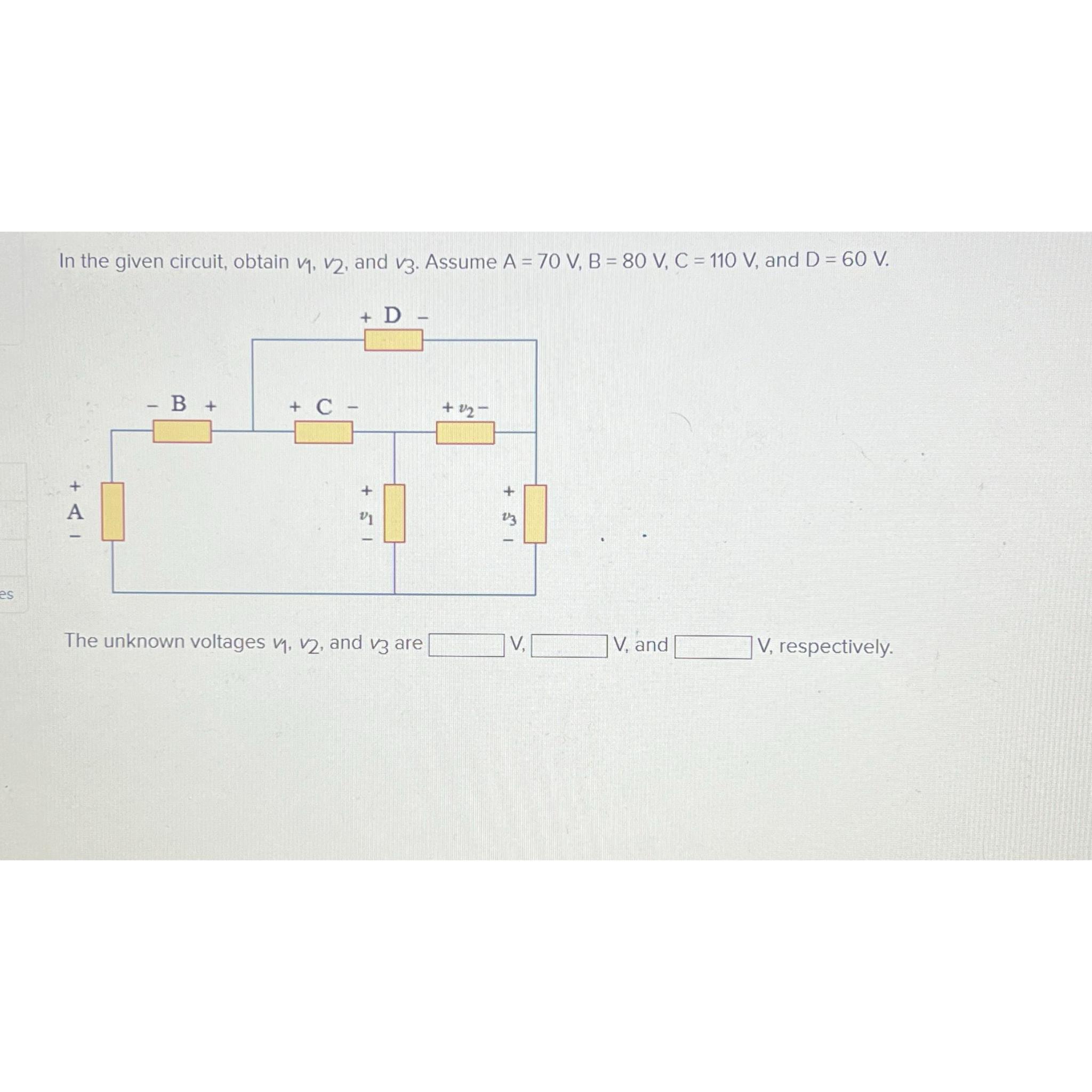 [Solved] es In the given circuit, obtain v. v2, an | SolutionInn