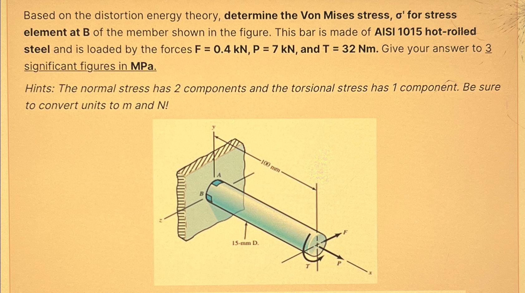 [Solved] Based on the distortion energy theory, de | SolutionInn