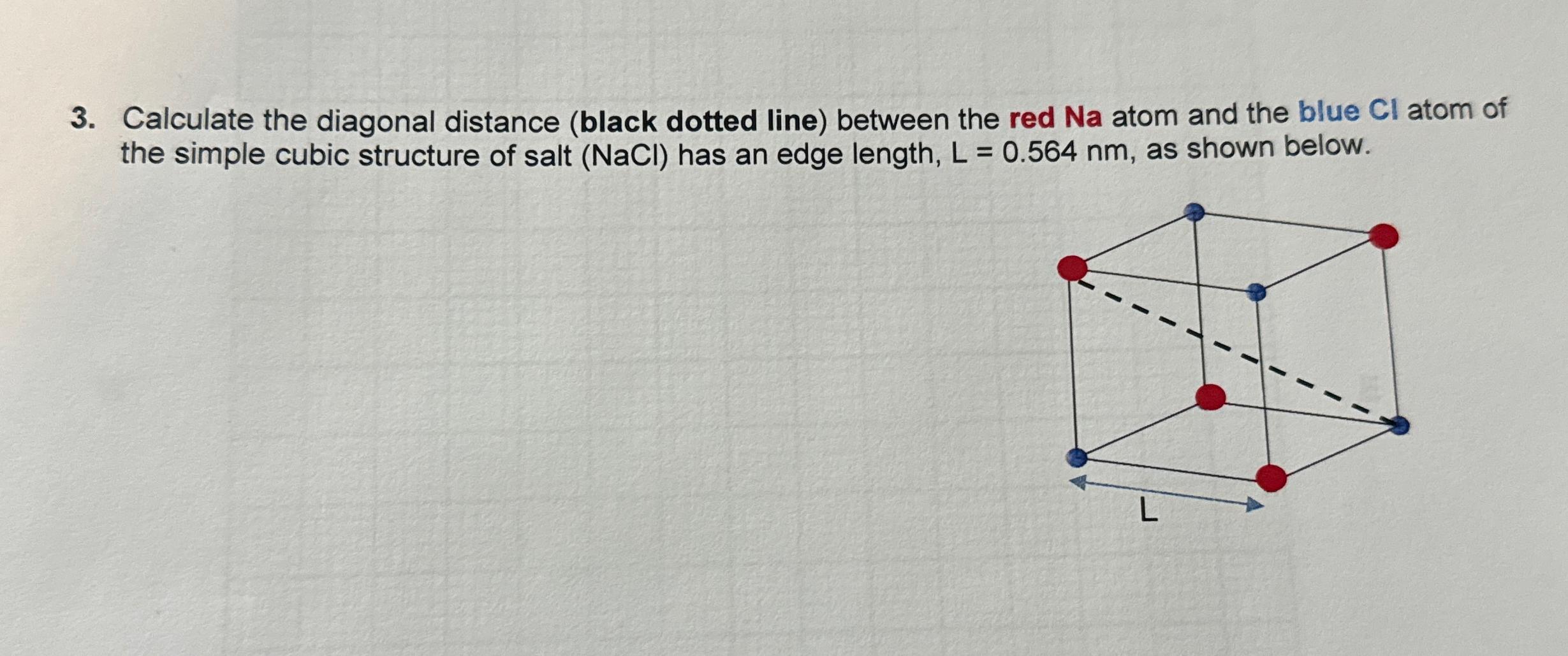 [Solved] 3. Calculate the diagonal distance (black | SolutionInn