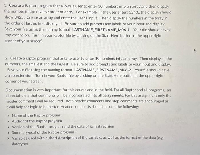 [Solved] 1. Create a Raptor program that allows a | SolutionInn