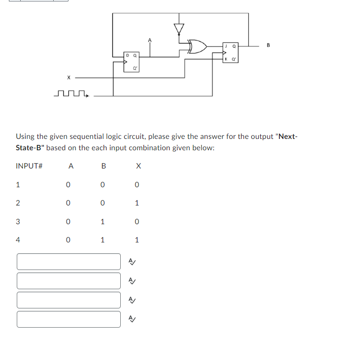 [Solved] 1 2 3 X Using the given sequential logic | SolutionInn