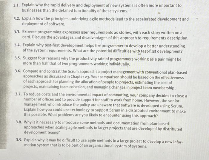 [Solved] 3.1. Explain why the rapid delivery and d | SolutionInn
