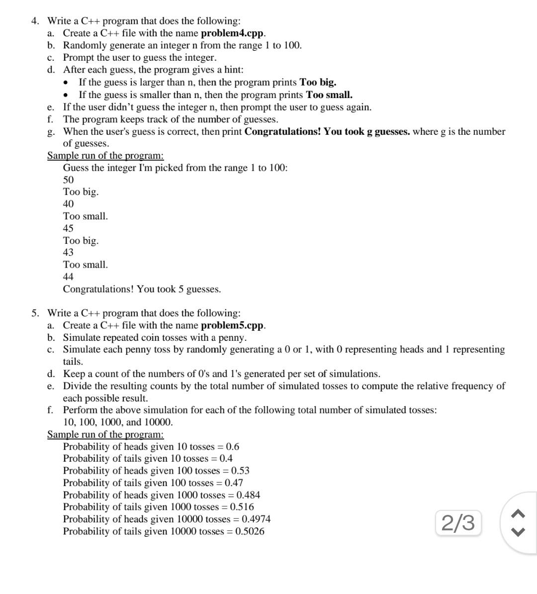[Solved] 4. Write a C++ program that does the foll | SolutionInn