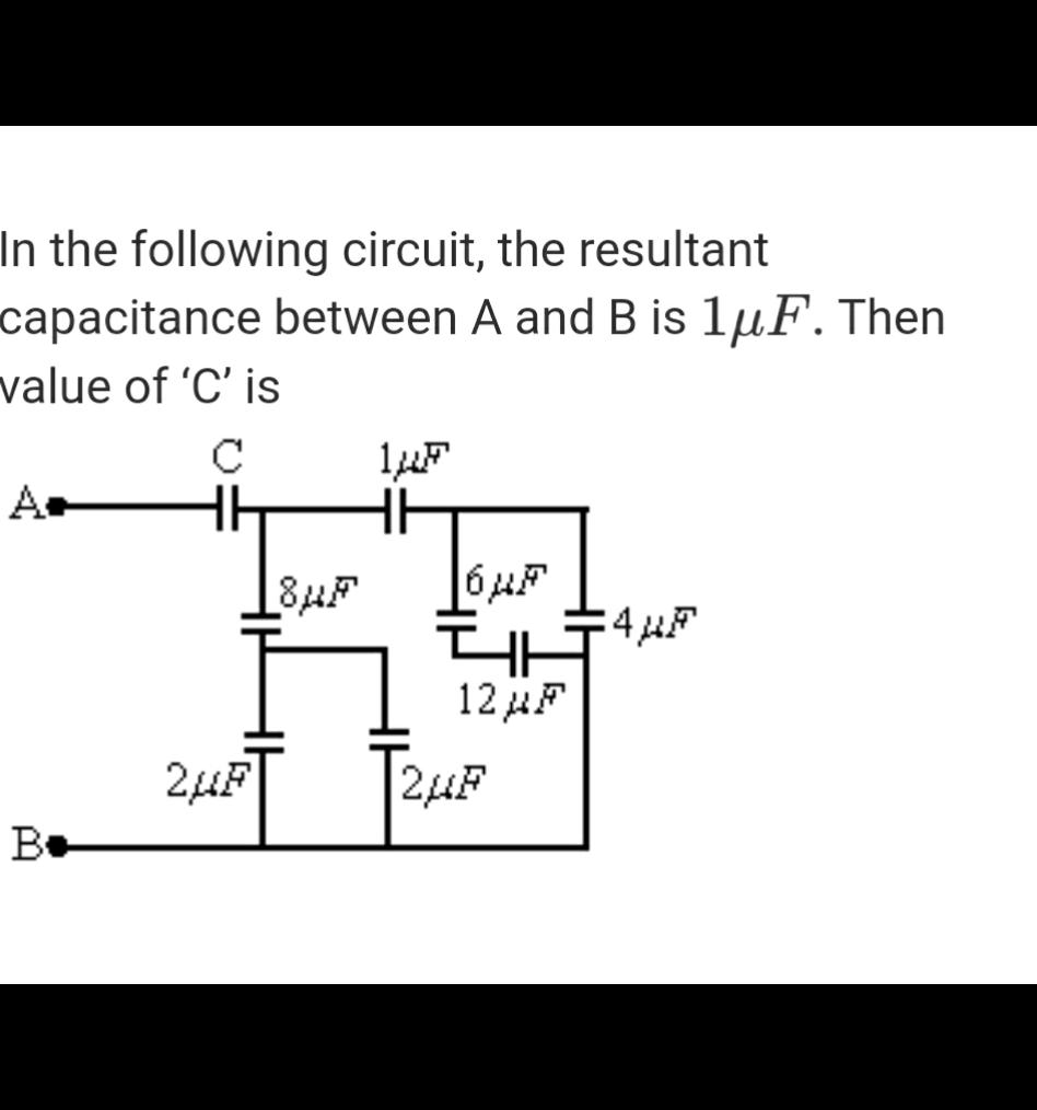 [Solved] In the following circuit, the resultant c | SolutionInn
