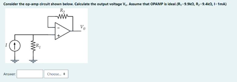 [SOLVED] Consider the op-amp circuit shown below. Calculate the output voltage Vo. | SolutionInn