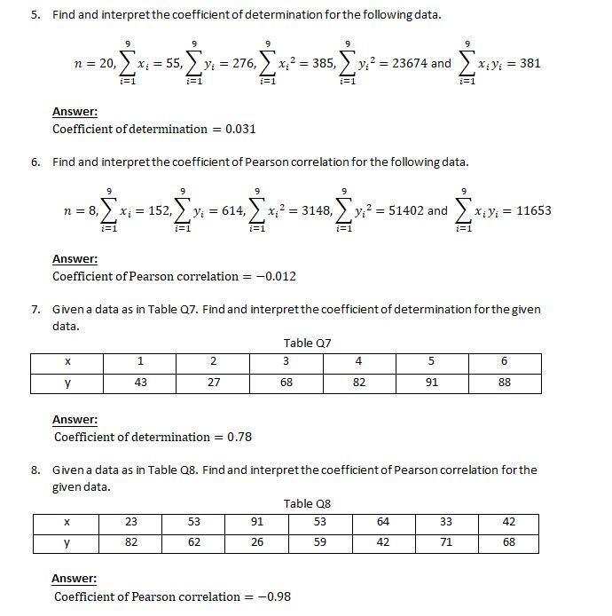 [Solved] 5. Find and interpret the coefficient of | SolutionInn