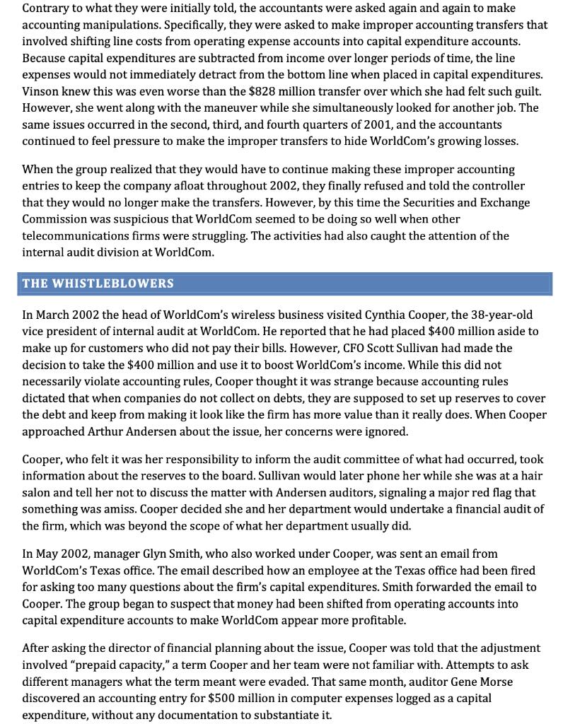 [Solved] The story of WorldCom began in 1983 when | SolutionInn