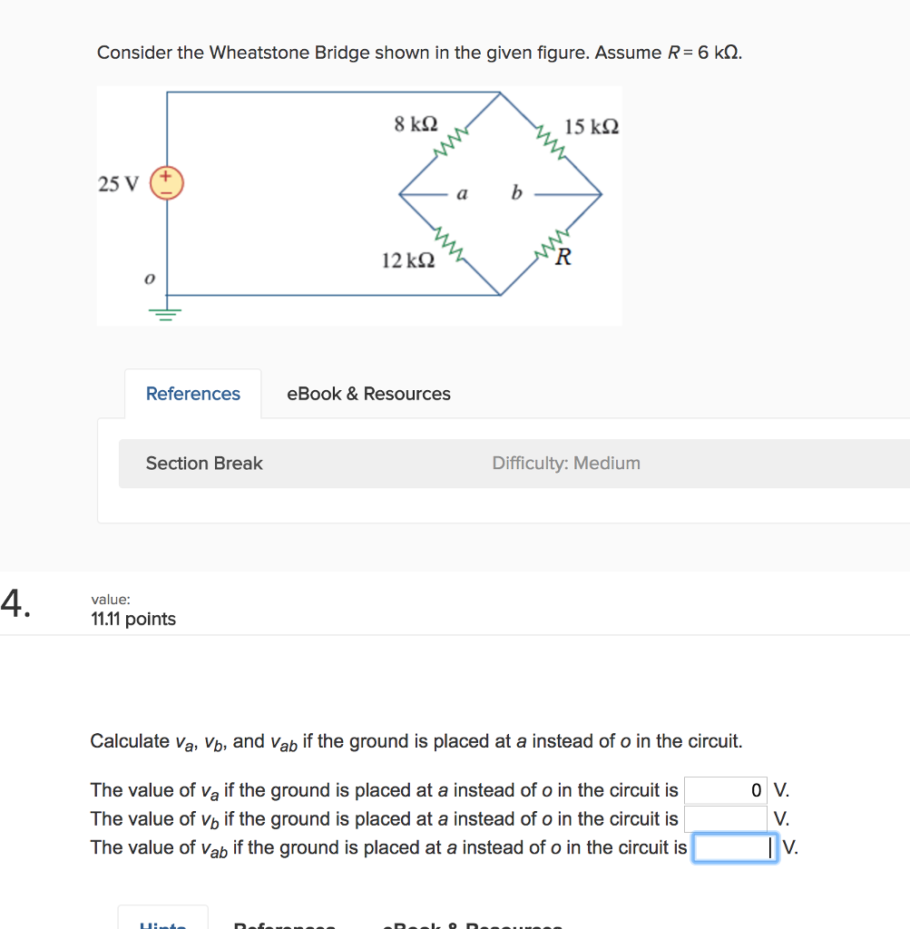 [SOLVED] 4. Consider the Wheatstone Bridge shown in the given figure. Assume | SolutionInn