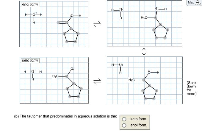 [SOLVED] Complete the mechanism for the keto-enol tautomerization below using bonds, charges ...