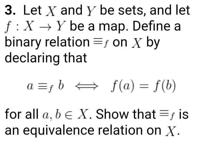 Solved 3 Let X And Y Be Sets And Let F X Y Be Solutioninn