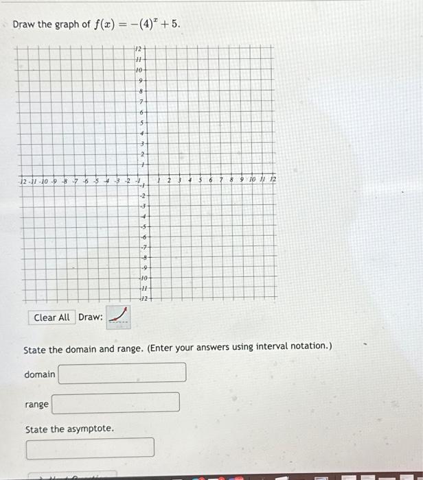 [Solved] Draw the graph of f(x) = -(4) + 5. 12-11- | SolutionInn