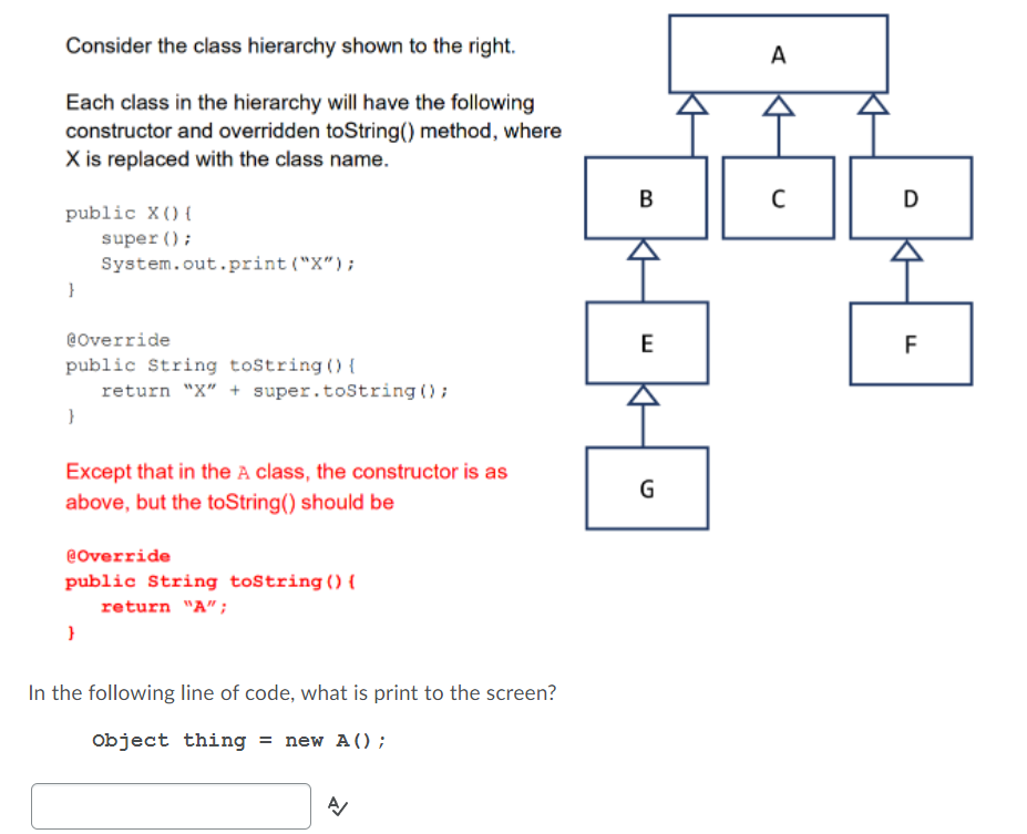 [Solved] Consider the class hierarchy shown to the | SolutionInn