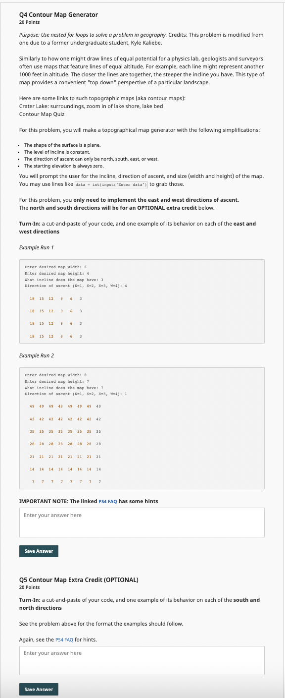 [Solved] Q4 Contour Map Generator 20 Points Purpos | SolutionInn