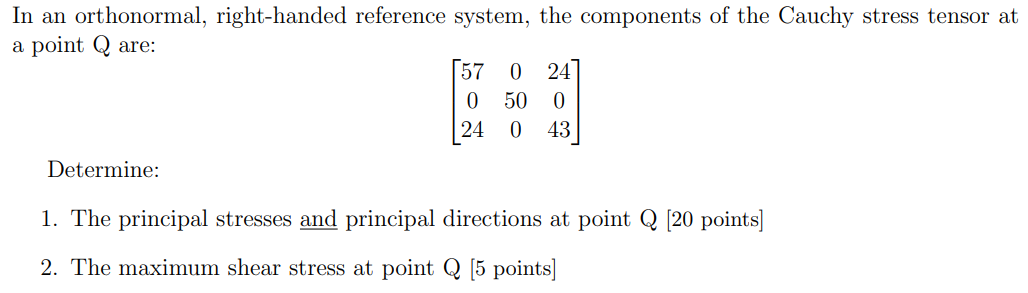 [Solved] In an orthonormal, right-handed reference | SolutionInn