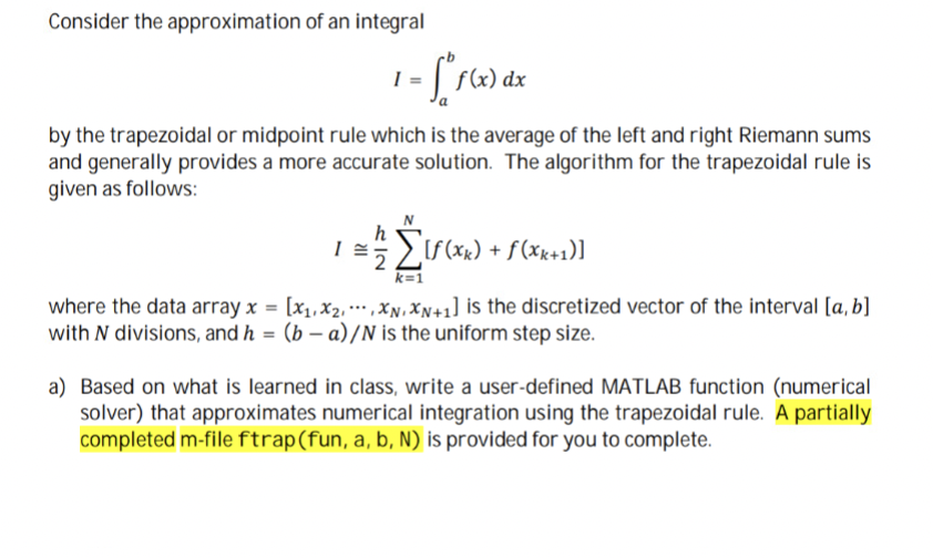 [Solved] Consider the approximation of an integral | SolutionInn