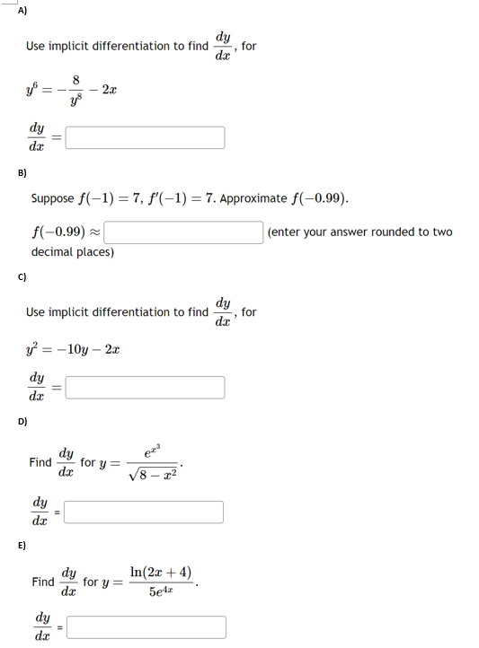 [Solved] A) Use implicit differentiation to find f | SolutionInn