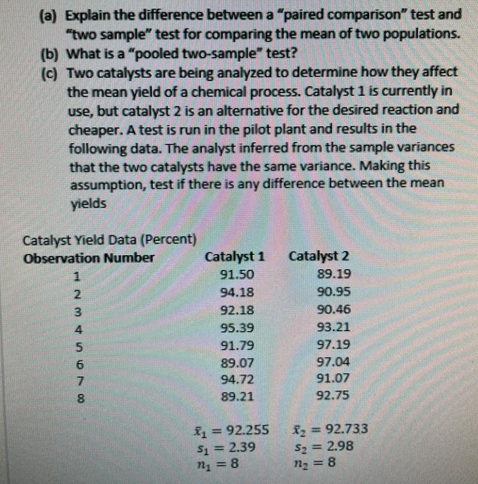[Solved] (a) Explain the difference between a "pai | SolutionInn
