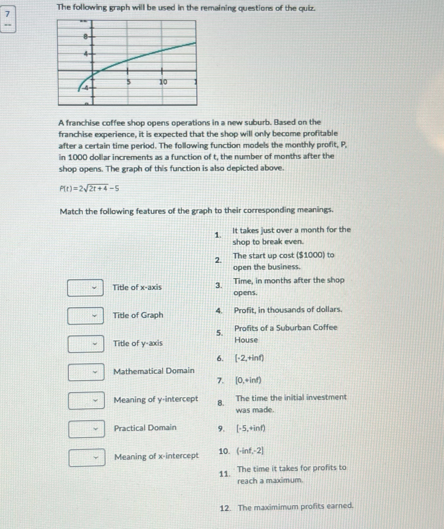 [Solved] 7 The following graph will be used in the | SolutionInn
