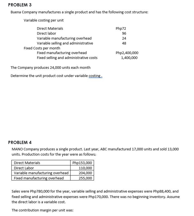 [Solved] PROBLEM 3 Buena Company manufactures a si | SolutionInn