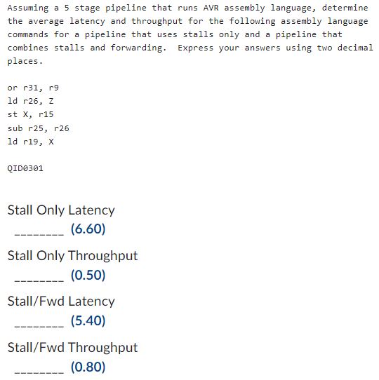 [SOLVED] Draw the pipeline diagram and calculate the Stall Only Latency, Stall | SolutionInn