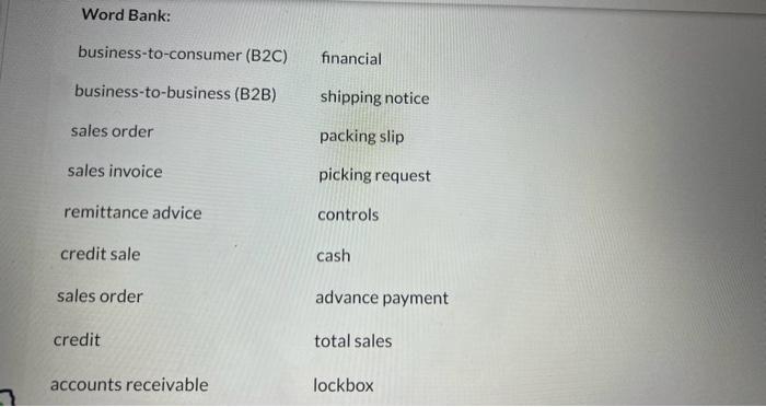 [SOLVED] Using the word bank, fill in the missing portions of your ...