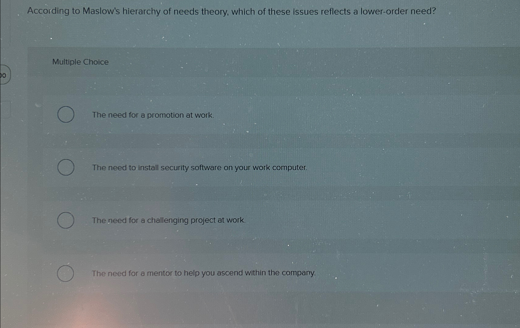 [Solved] According to Maslow's hierarchy of needs | SolutionInn