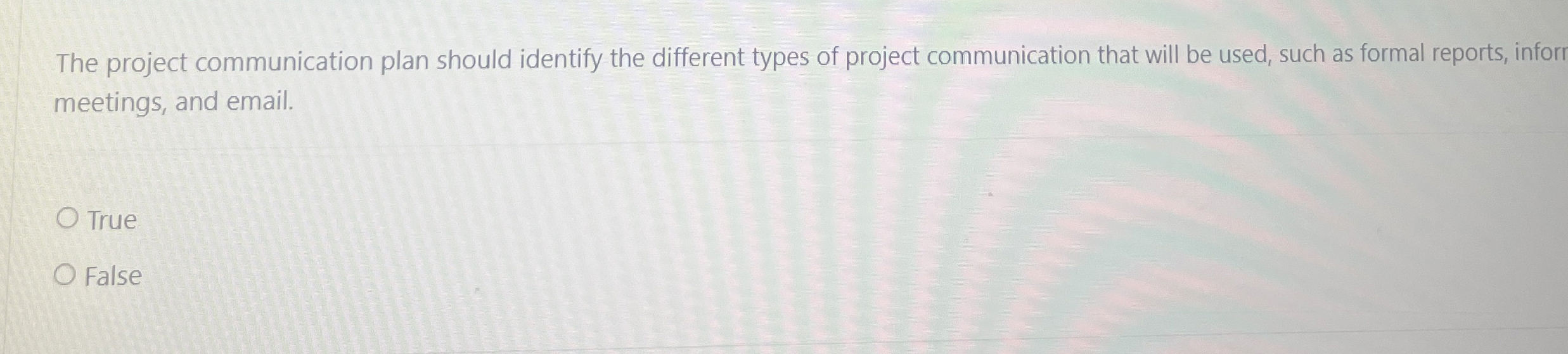 [SOLVED] The project communication plan should identify the different ...