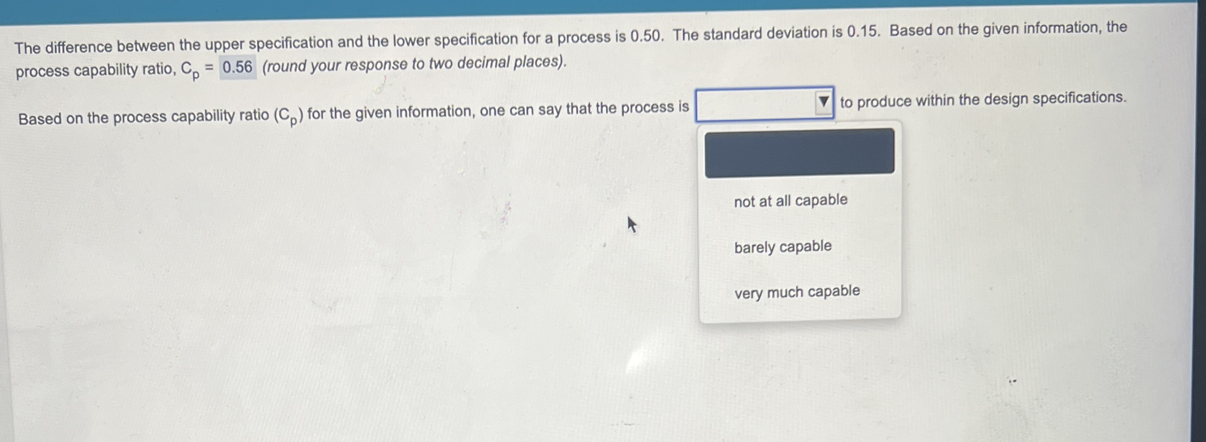 [SOLVED] The difference between the upper specification and the lower specification for ...