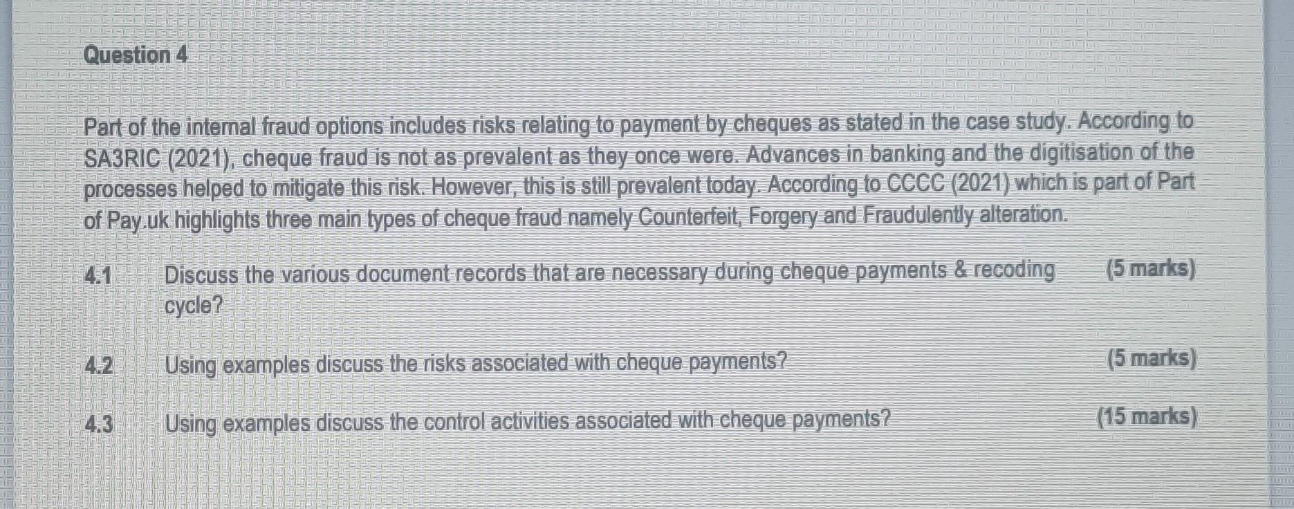[SOLVED] Case Study: Common Accounts Payable Risks And How To Mitigate ...
