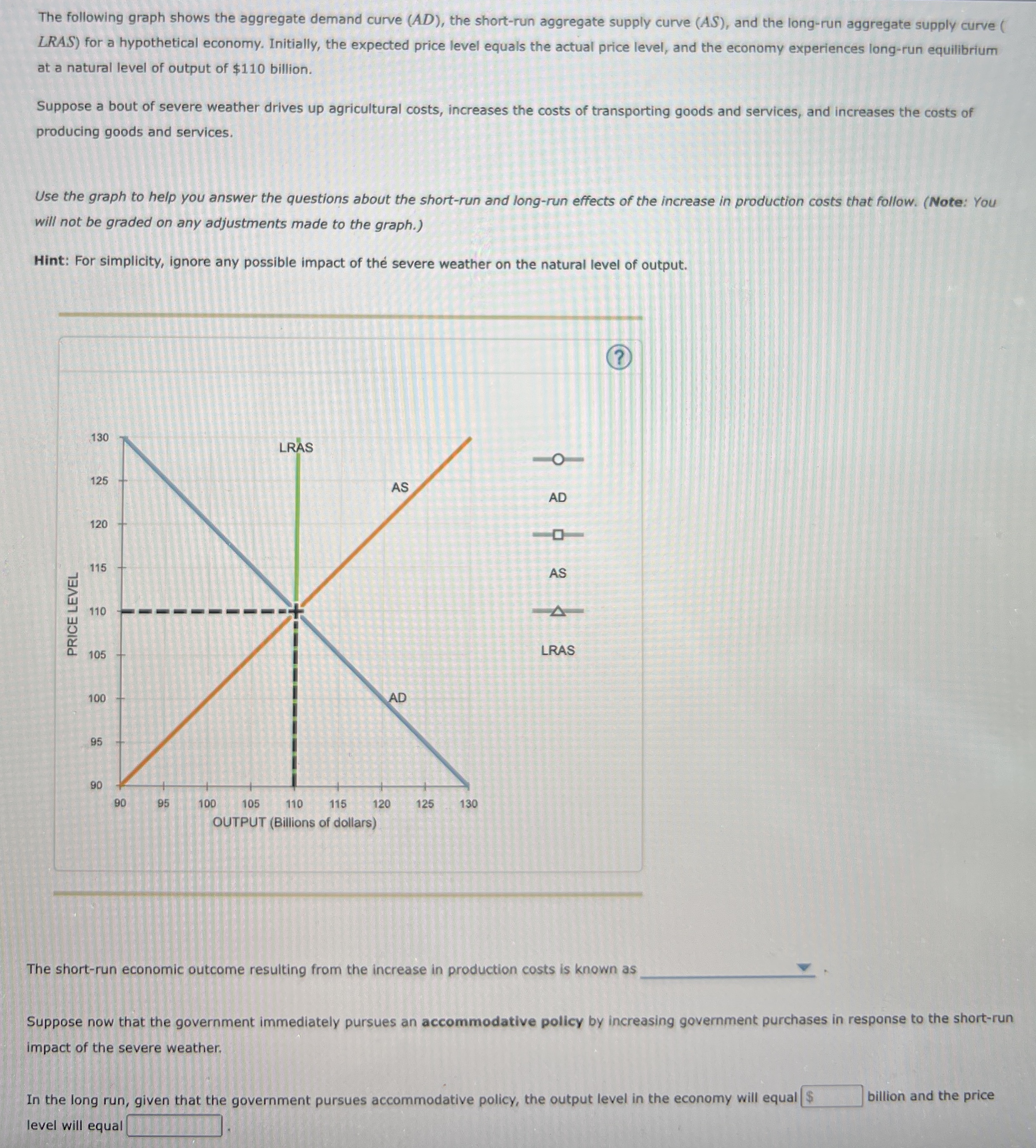 [SOLVED] The following graph shows the aggregate demand curve ( A D | SolutionInn