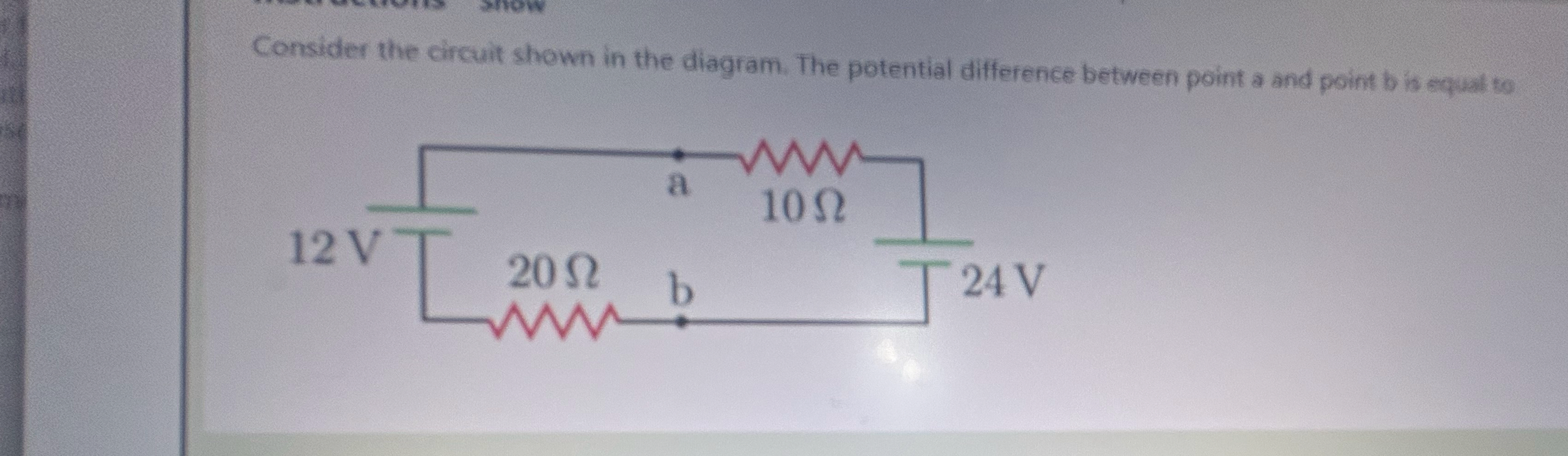 [SOLVED] Consider the circuit shown in the diagram. The potential difference between | SolutionInn