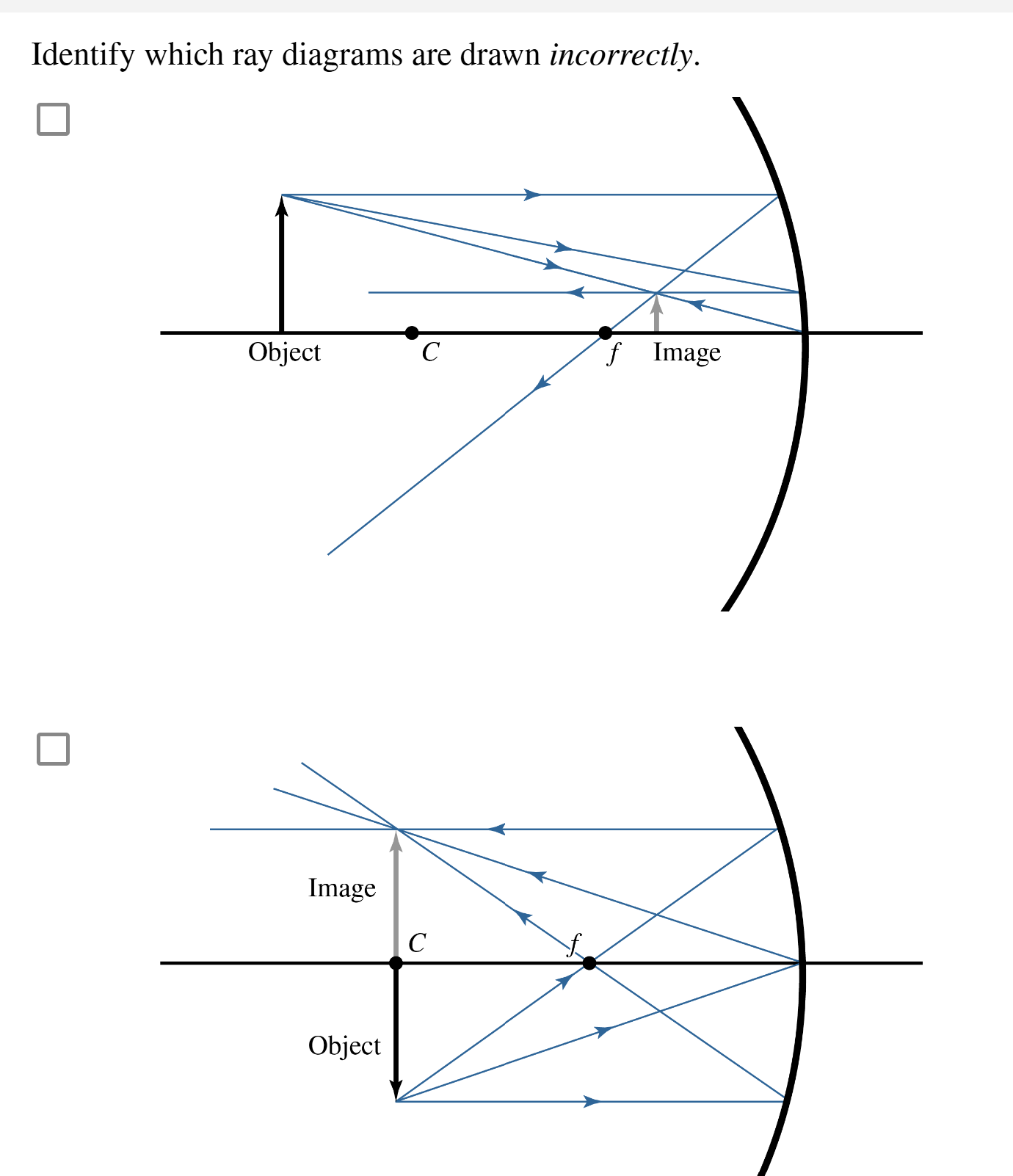 [Solved] the rays diagrams shown trace the path that light takes in | SolutionInn