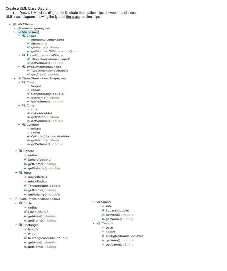 [SOLVED] Create a UML Class Diagram: Draw a UML class diagram to ...
