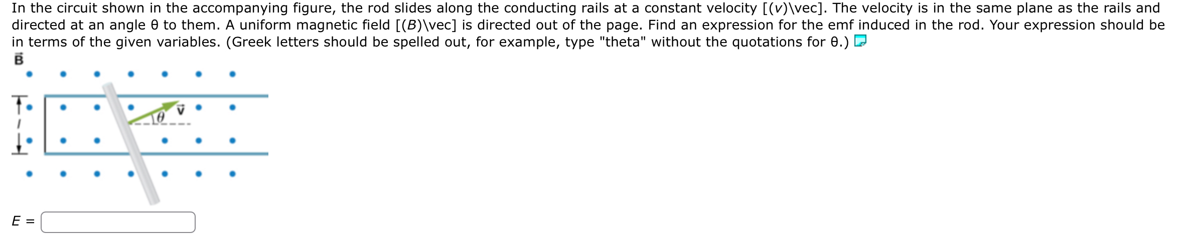 [SOLVED] In the circuit shown in the accompanying figure, the rod slides | SolutionInn