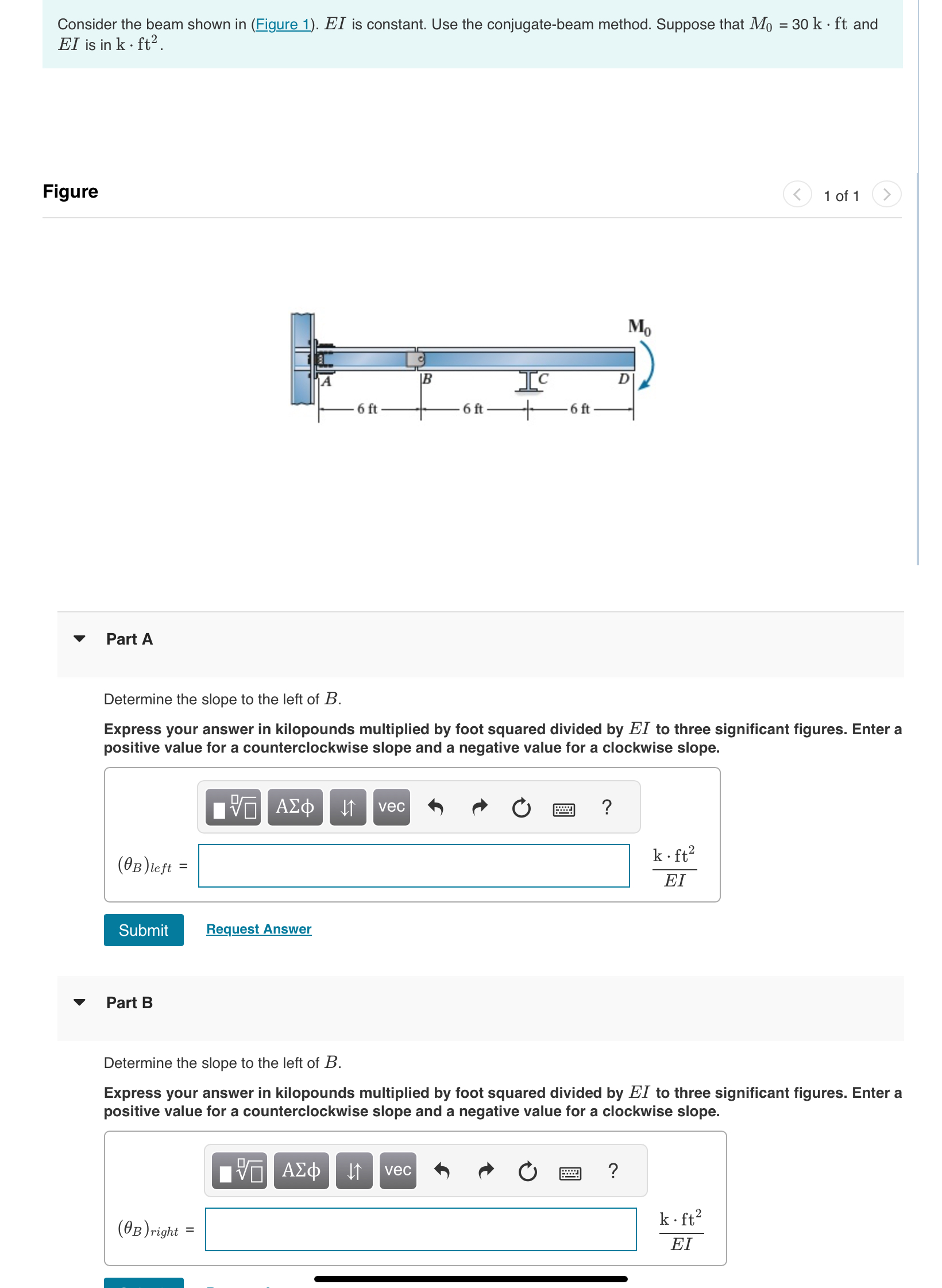 [SOLVED] Consider the beam shown in ( Figure 1 ) . E | SolutionInn
