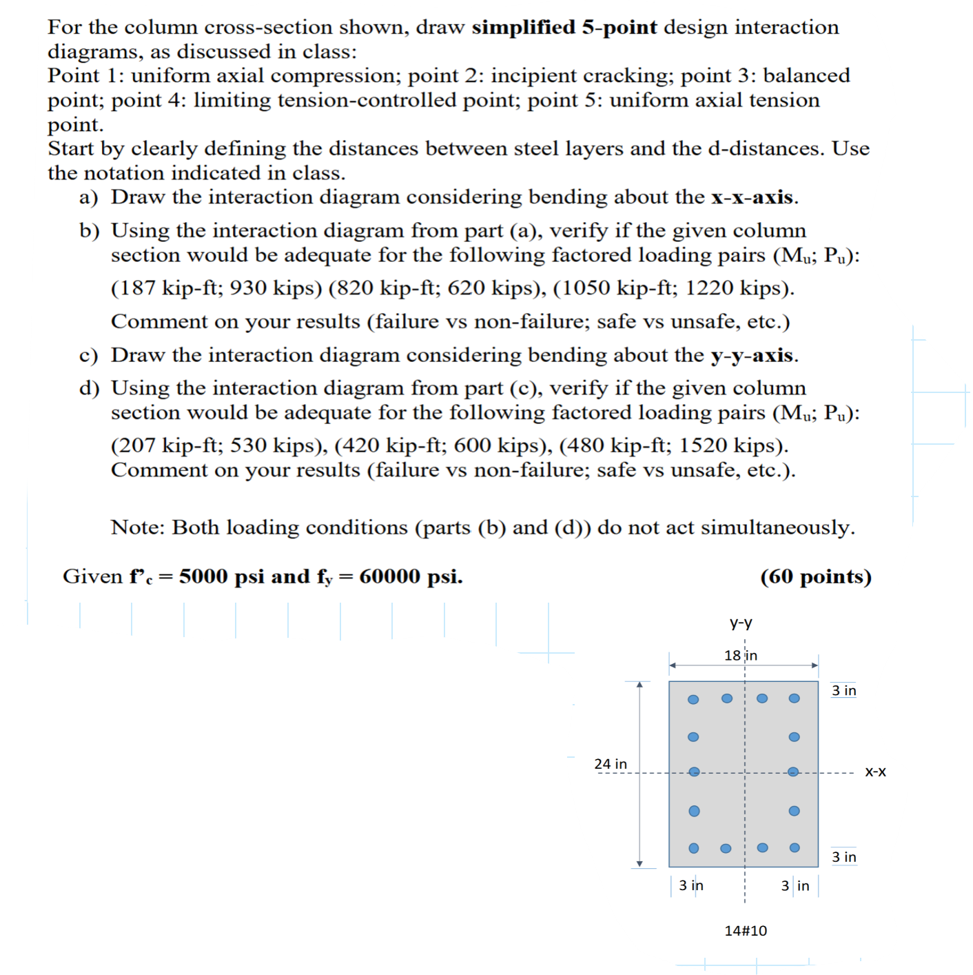 [SOLVED] For the column cross - section shown, draw simplified 5 - | SolutionInn