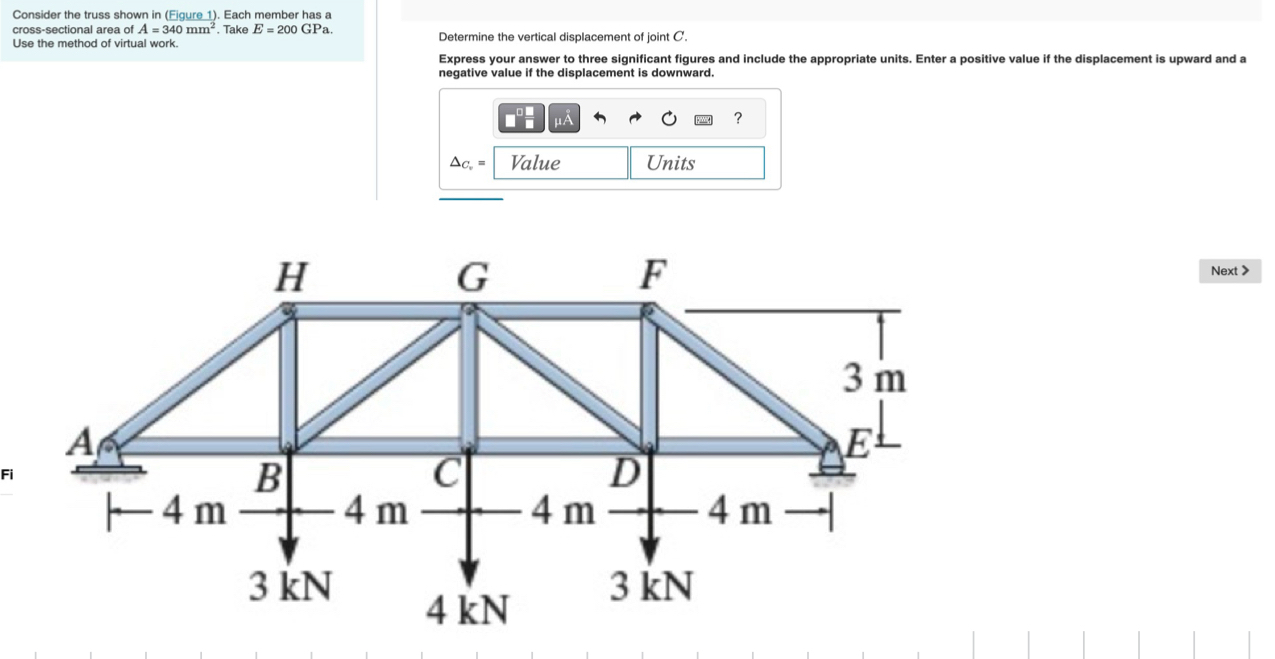 [SOLVED] Consider the truss shown in ( Figure 1 ) . Each | SolutionInn