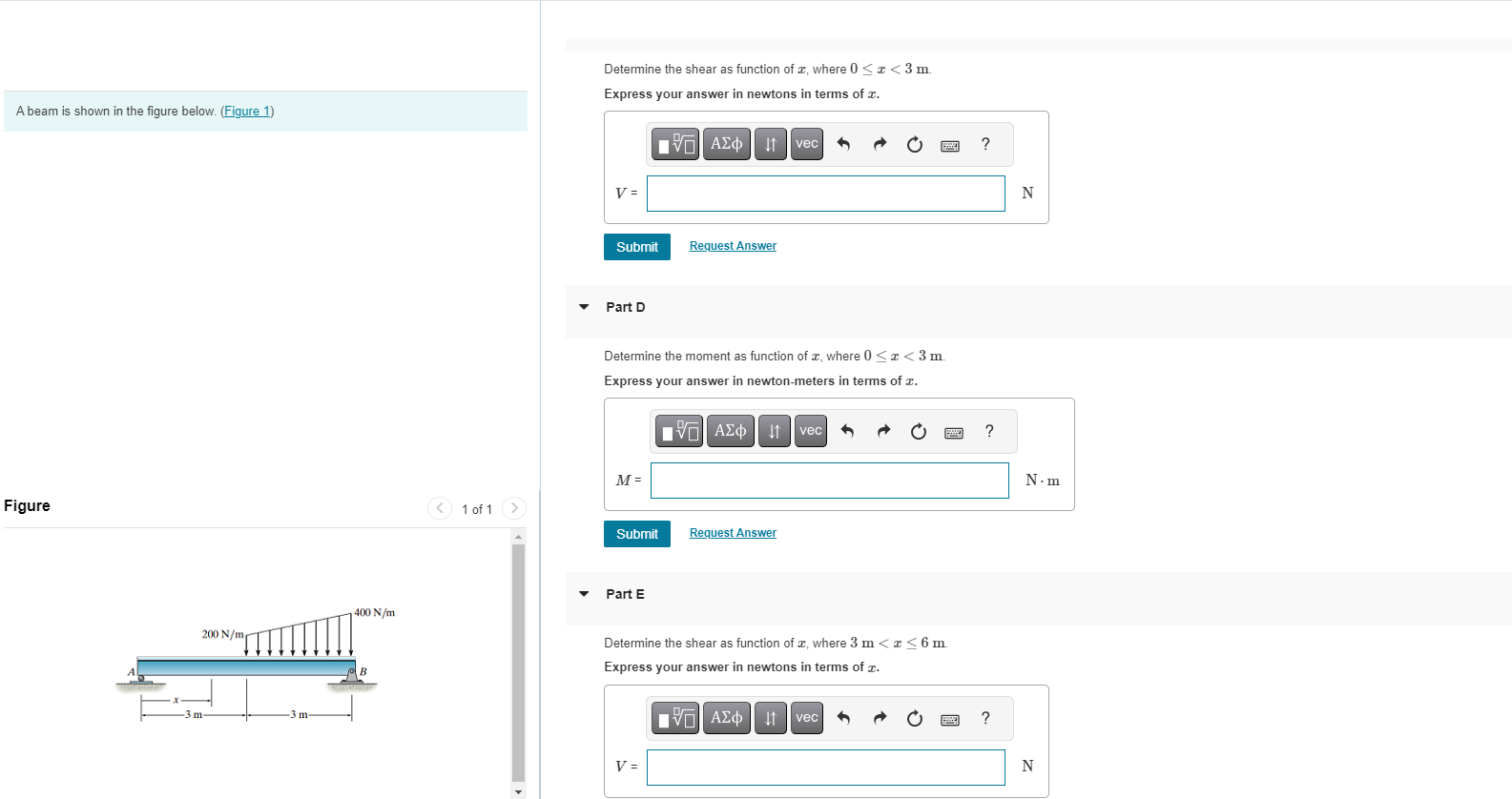 [SOLVED] A beam is shown in the figure below. ( Figure 1 | SolutionInn