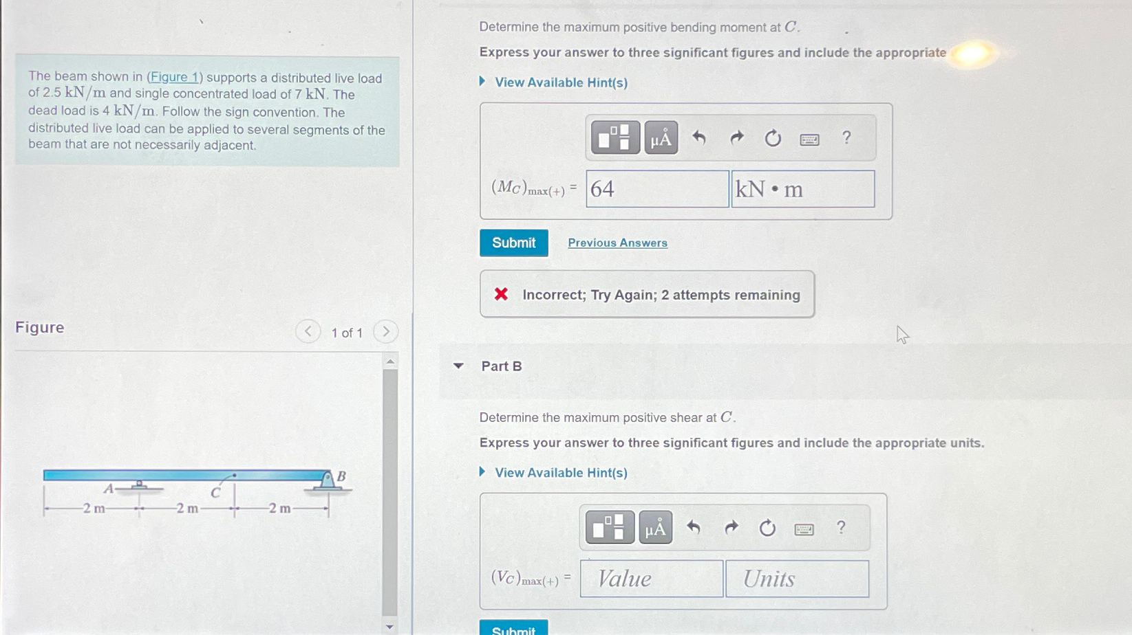 [SOLVED] The beam shown in ( Figure 1 ) supports a distributed | SolutionInn