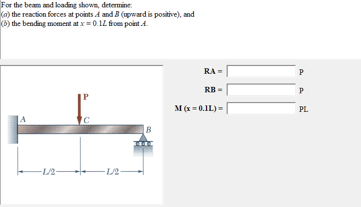 [SOLVED] For the beam and loading shown, determine: ( a ) the | SolutionInn
