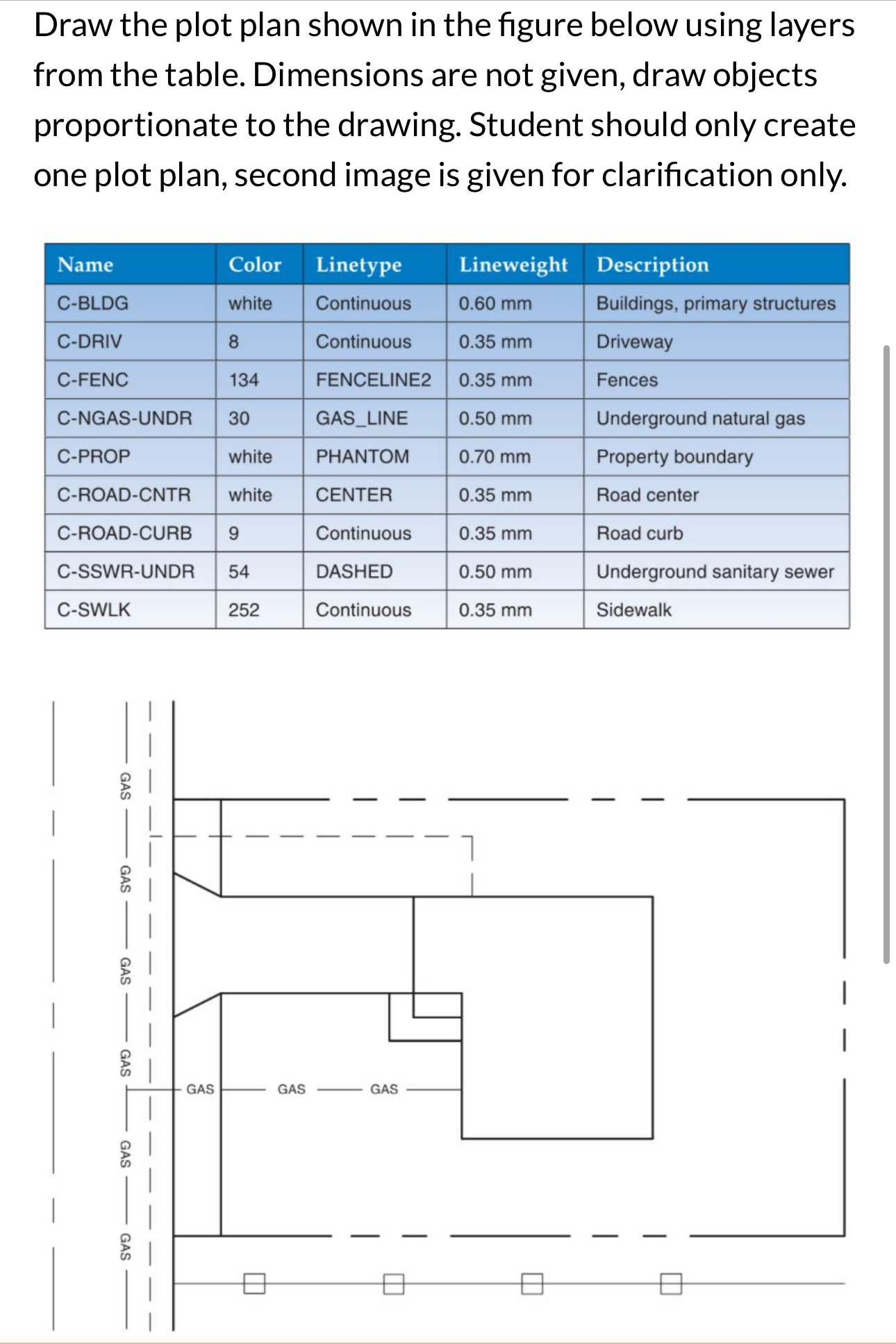 [SOLVED] Draw the plot plan shown in the figure below using layers | SolutionInn