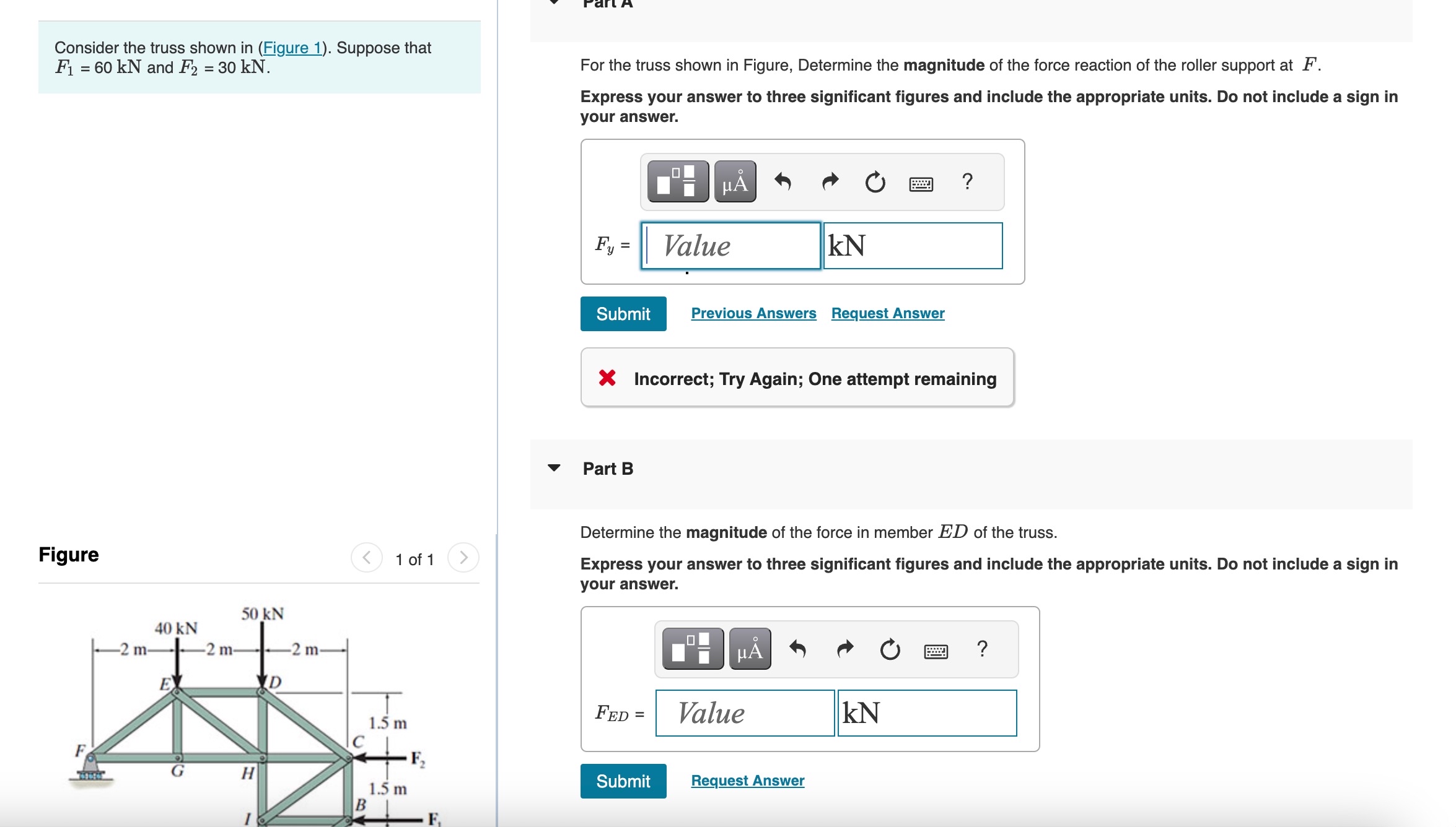 [SOLVED] Consider the truss shown in ( Figure 1 ) . Suppose | SolutionInn