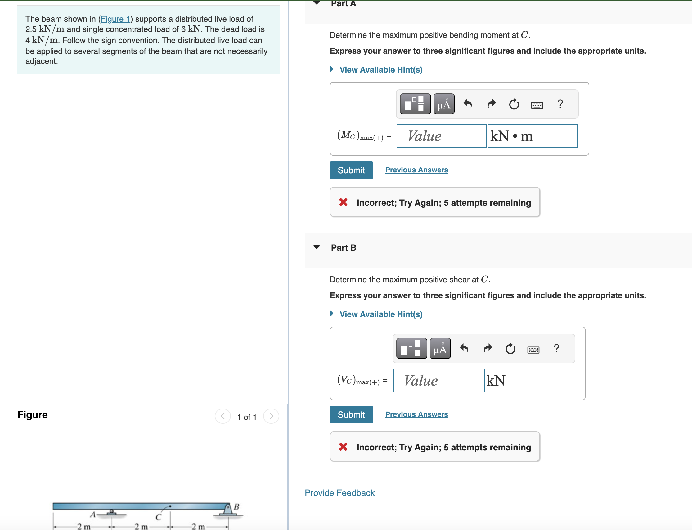 [SOLVED] The beam shown in ( Figure 1 ) supports a distributed | SolutionInn