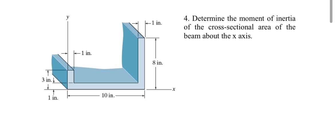 [SOLVED] Determine the moment of inertia of the cross - sectional area ...