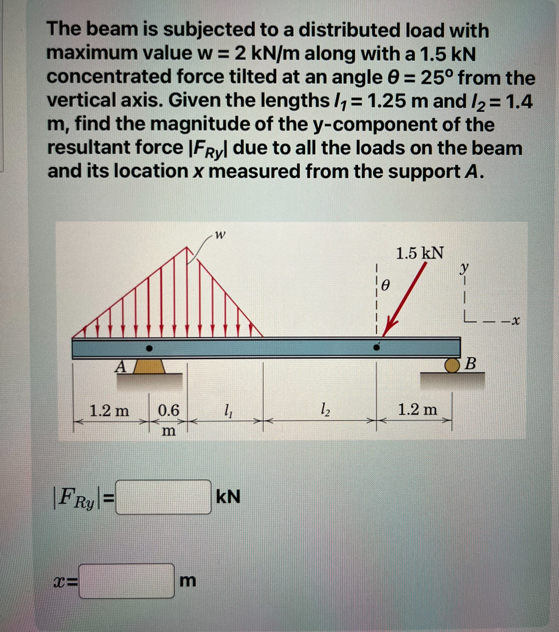 [Solved] The beam is subjected to a distributed load with maximum value | SolutionInn