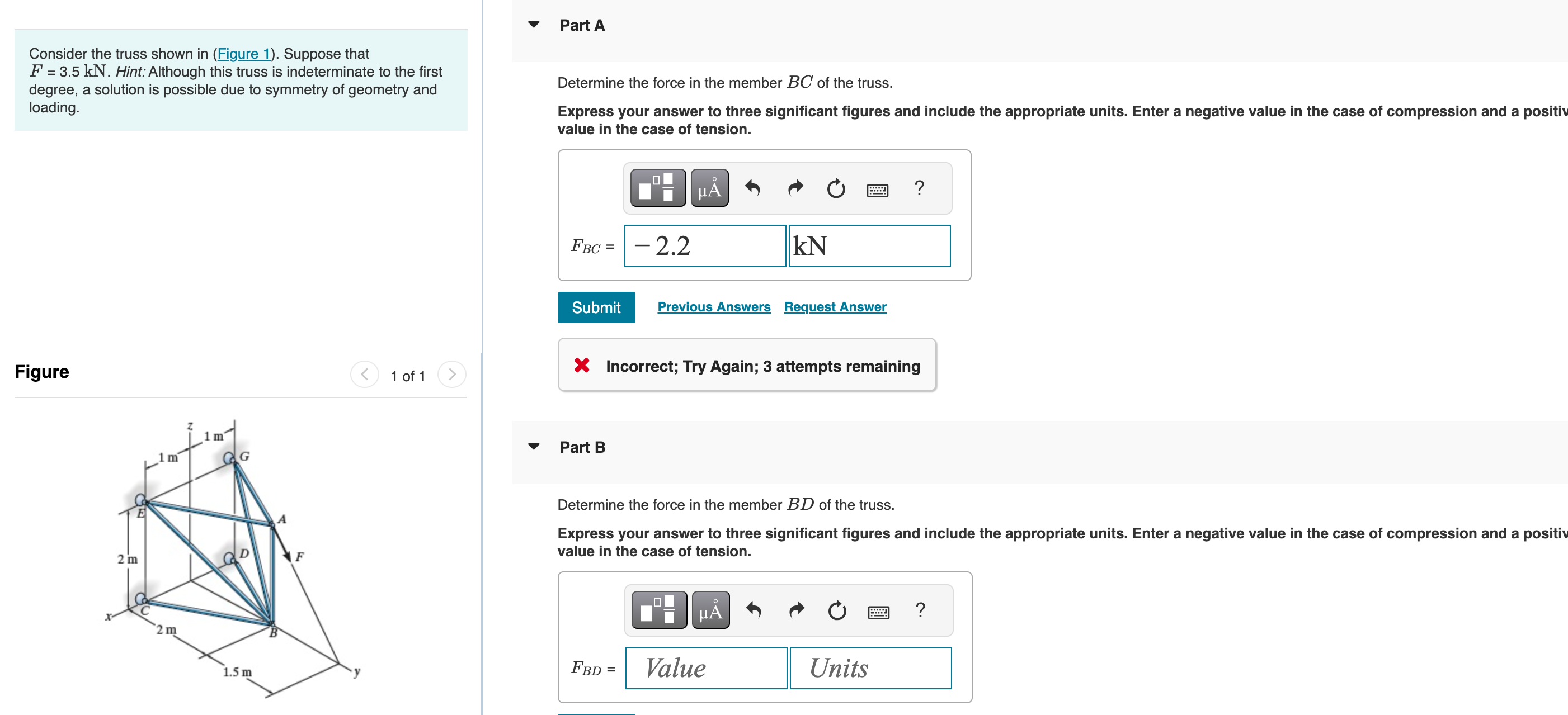 [SOLVED] Consider the truss shown in ( Figure 1 ) . Suppose | SolutionInn